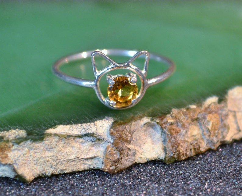 Small Sterling Wire Cat Head Ring in Your Size Choose a | Etsy