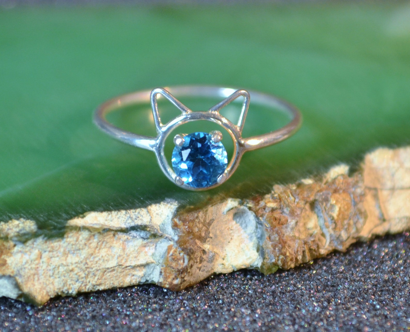 Small Sterling Wire Cat Head Ring in Your Size Choose a - Etsy