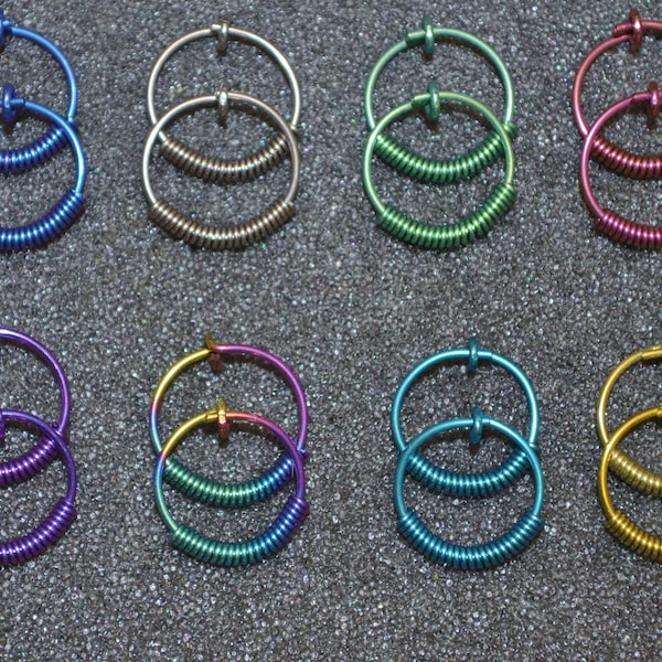 Coil Hoop Earrings - Etsy
