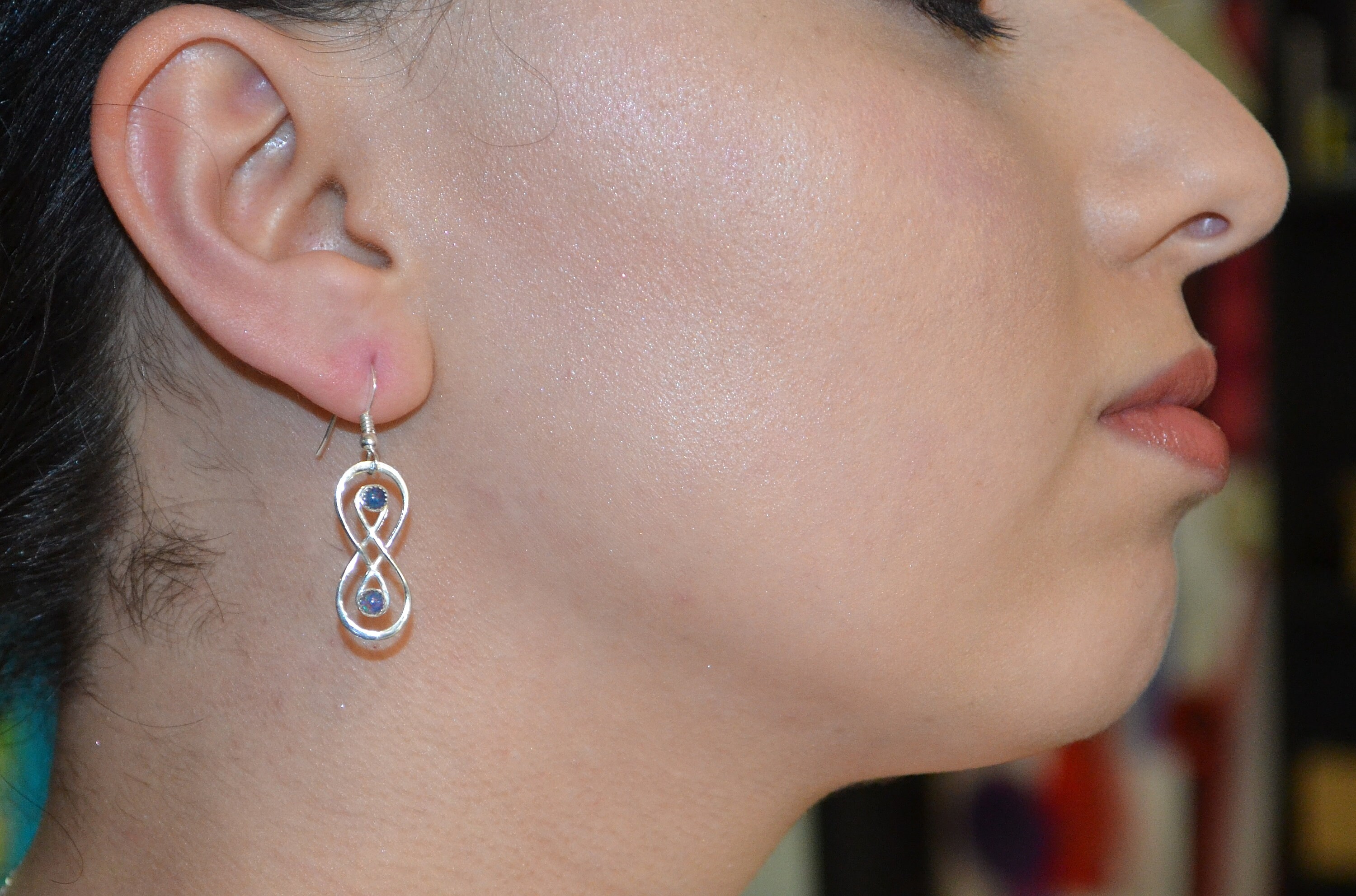 Double Infinity Loop Earrings in Sterling Silver Choose a - Etsy Ireland