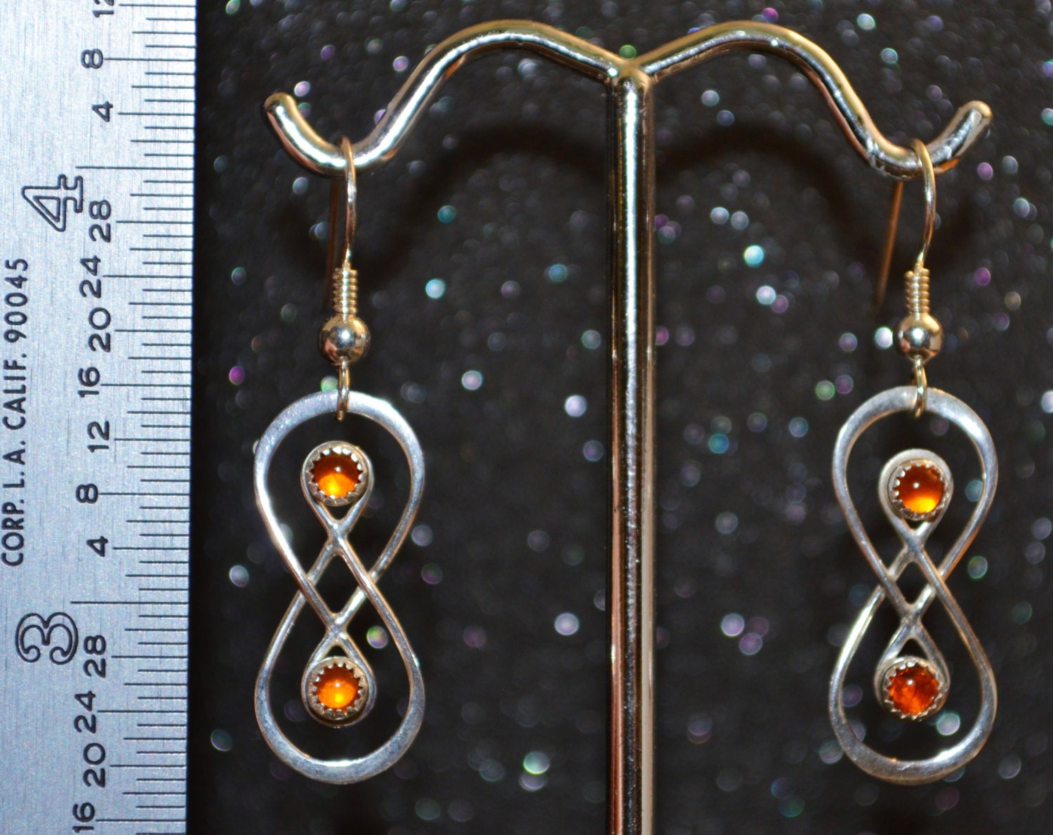 Double Infinity Loop Earrings in Sterling Silver Choose a - Etsy Ireland