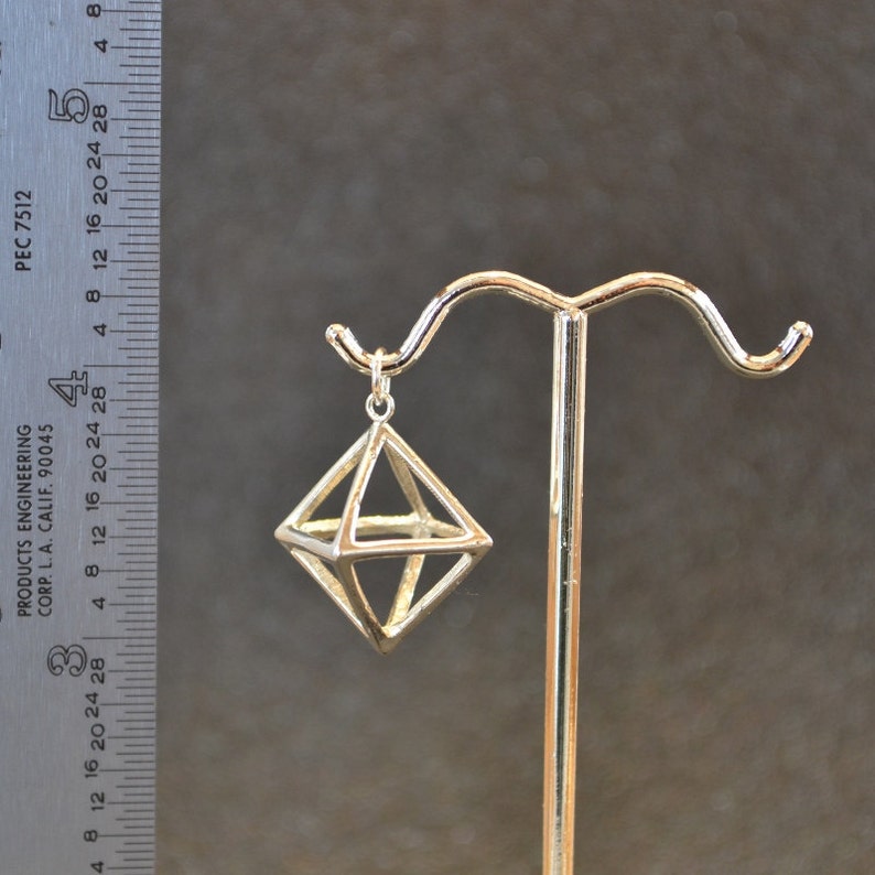 Cast Pentagonal Double Pyramid Pendant or Charm d10 - Etsy