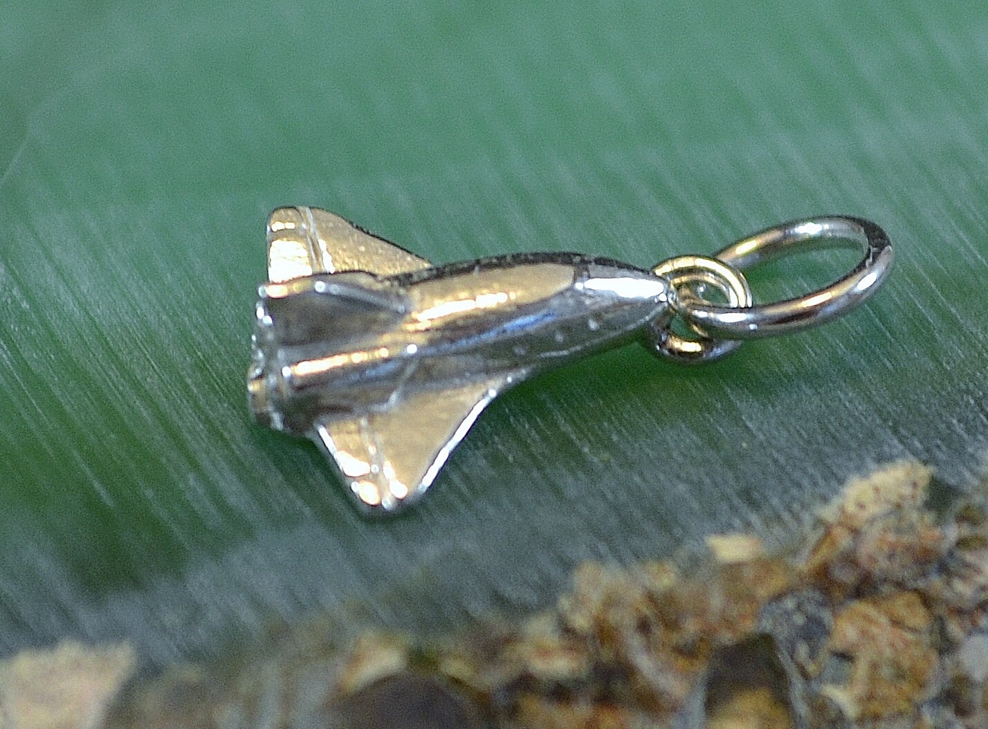 Cast Space Shuttle Pendant or Charm - Tiny Silver 3D Space Exploration ...