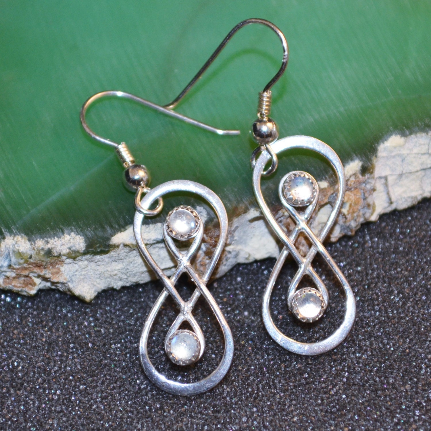 Double Infinity Loop Earrings in Sterling Silver Choose a - Etsy Ireland