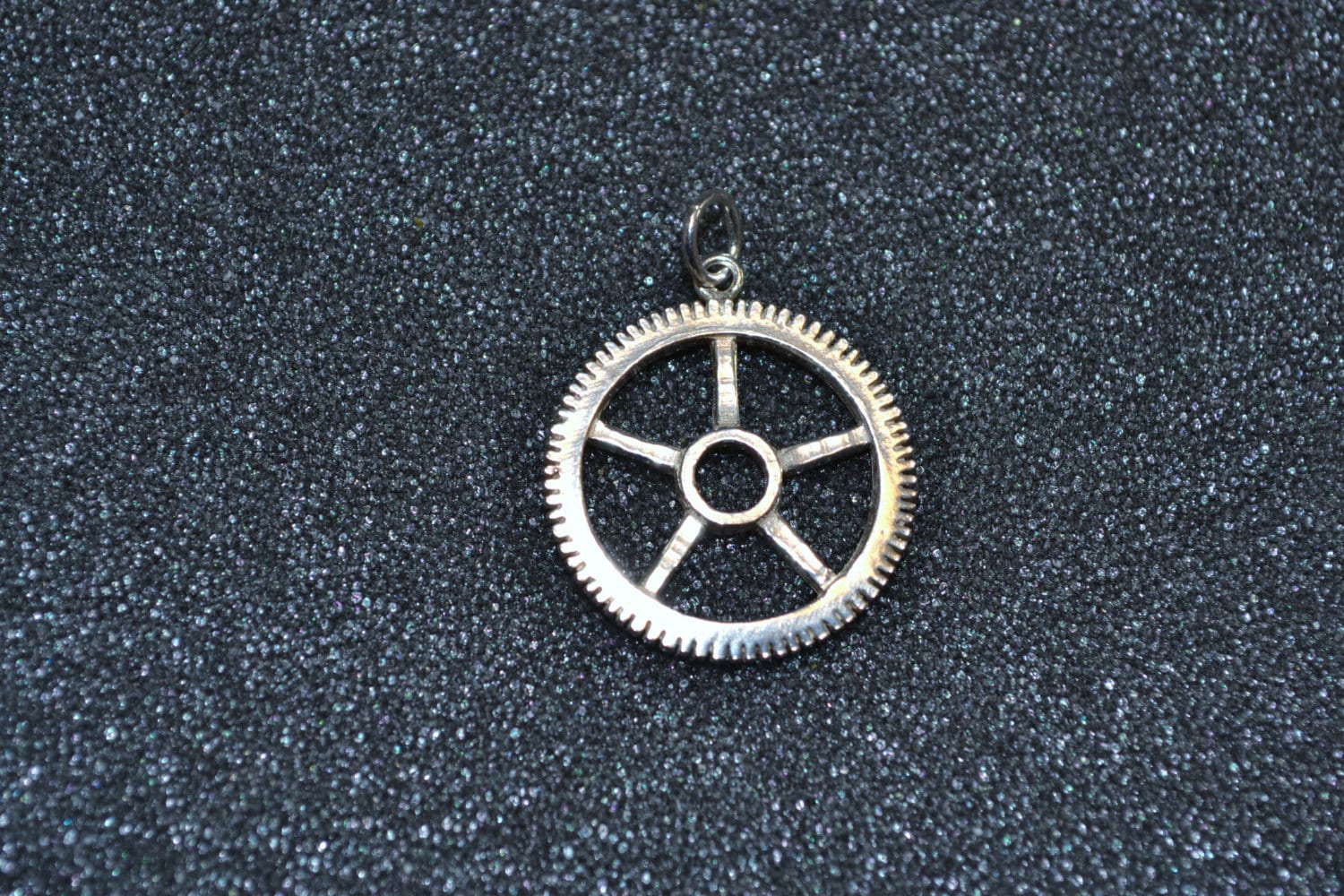Cast Small Gear Wheel Pendant or Charm Silver Saw Toothed - Etsy
