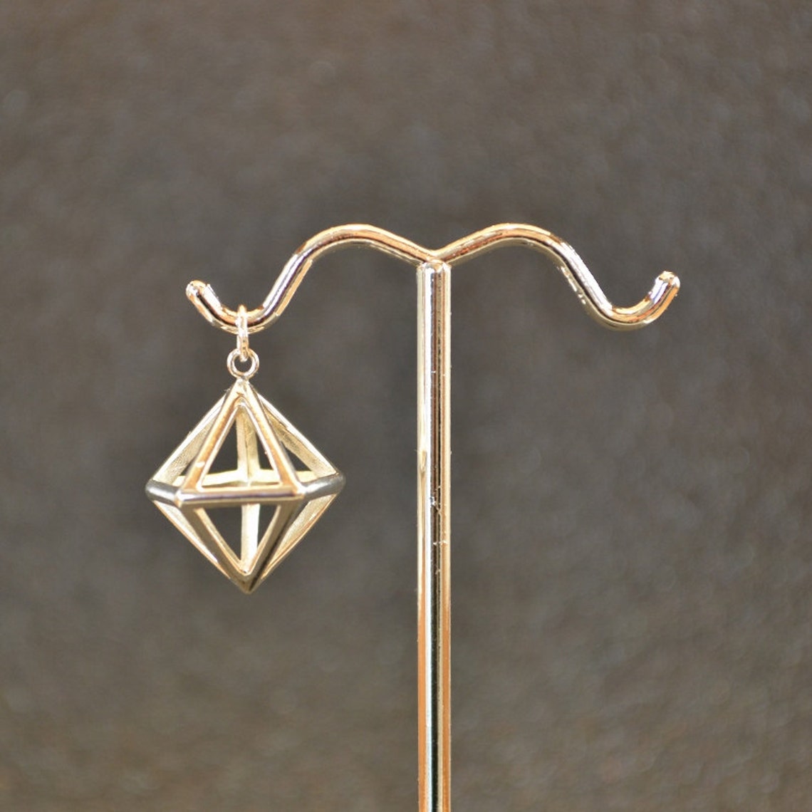 Cast Pentagonal Double Pyramid Pendant or Charm (d10) - Silver, 3D ...