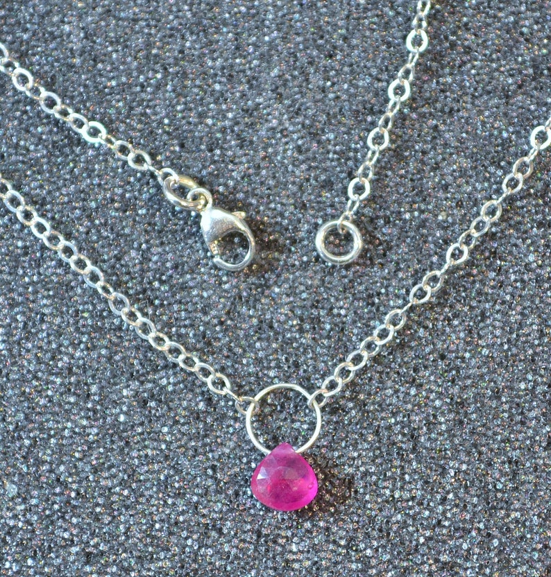 Genuine Ruby Faceted Briolette Necklace Or Pendant You | Etsy