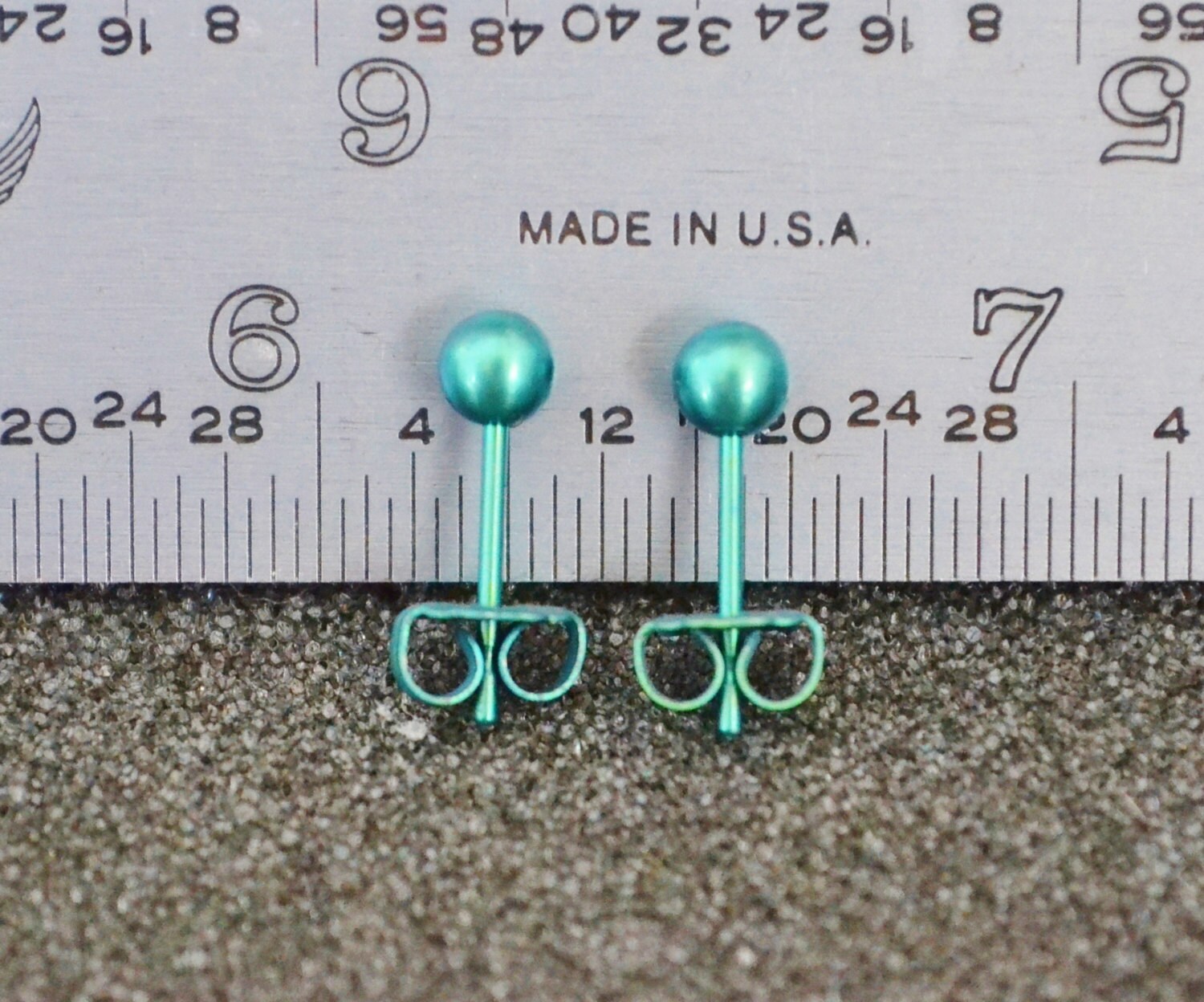 Titanium Ball Stud Or Post Earrings 4 mm Ball Choose a | Etsy