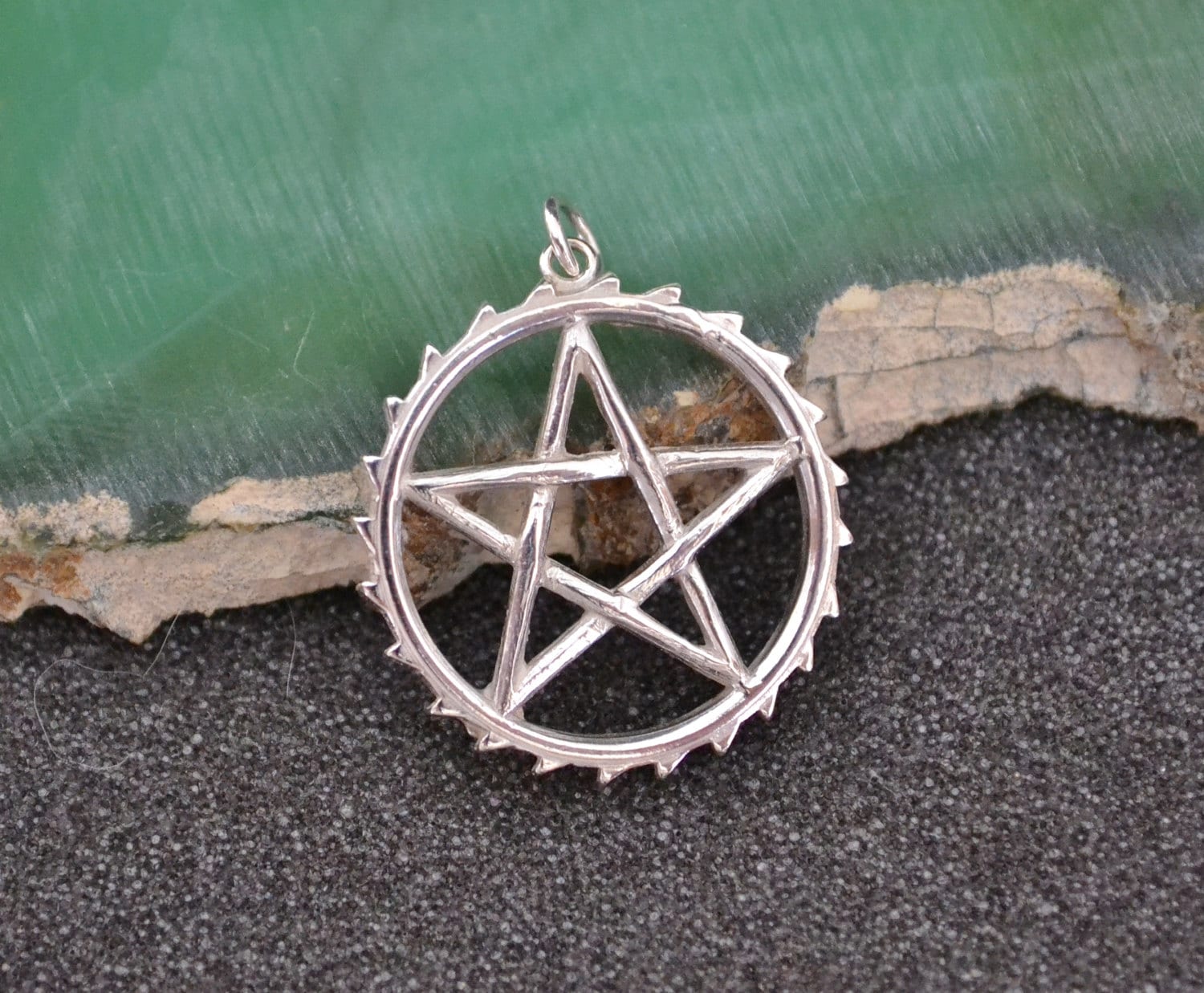 Cast Sterling Silver Pentacle Gear Pendant Steampunk - Etsy