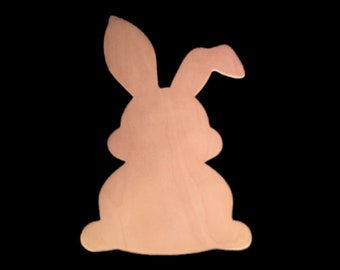 Rabbit Wood Blank, Bunny Cutout, Bunny Wood Blank, Wood Cutout, Wood ...