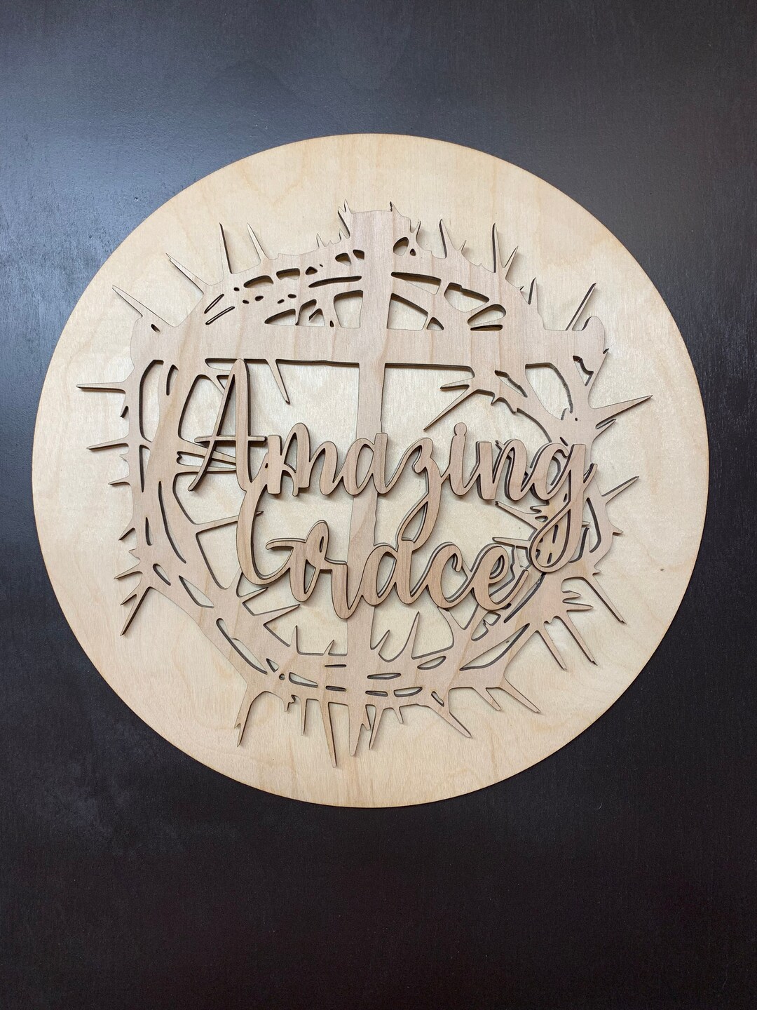 Amazing Grace Sign, Easter Wreath Sign, Easter Cross, Spring Wreath ...