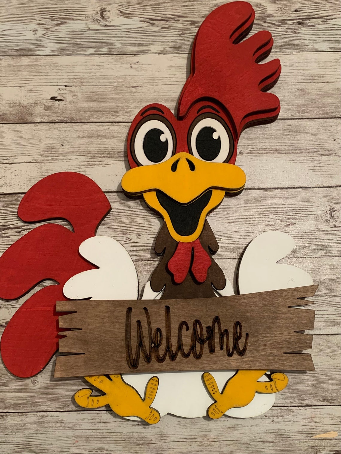 Chicken Blank Welcome Sign Funny Chic Farmhouse Cluck - Etsy