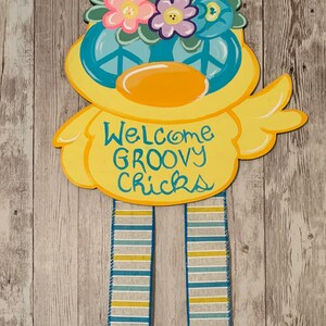 Groovy Chicken Spring Wood Diy Kit, Peace Love and Chicken Wreath ...