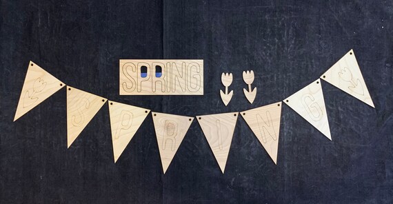 DIY Banner Wood Banner Craft Kit - Etsy