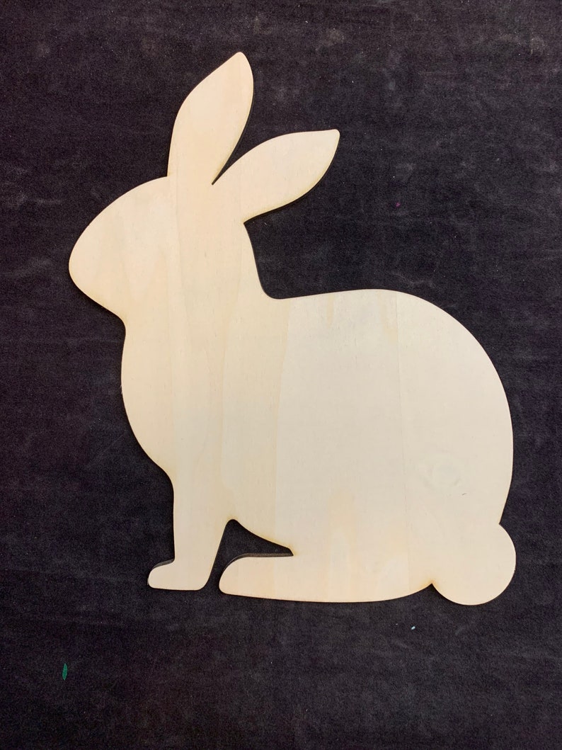 Rabbit Wood Blank Bunny Cutout Bunny Wood Blank Wood | Etsy