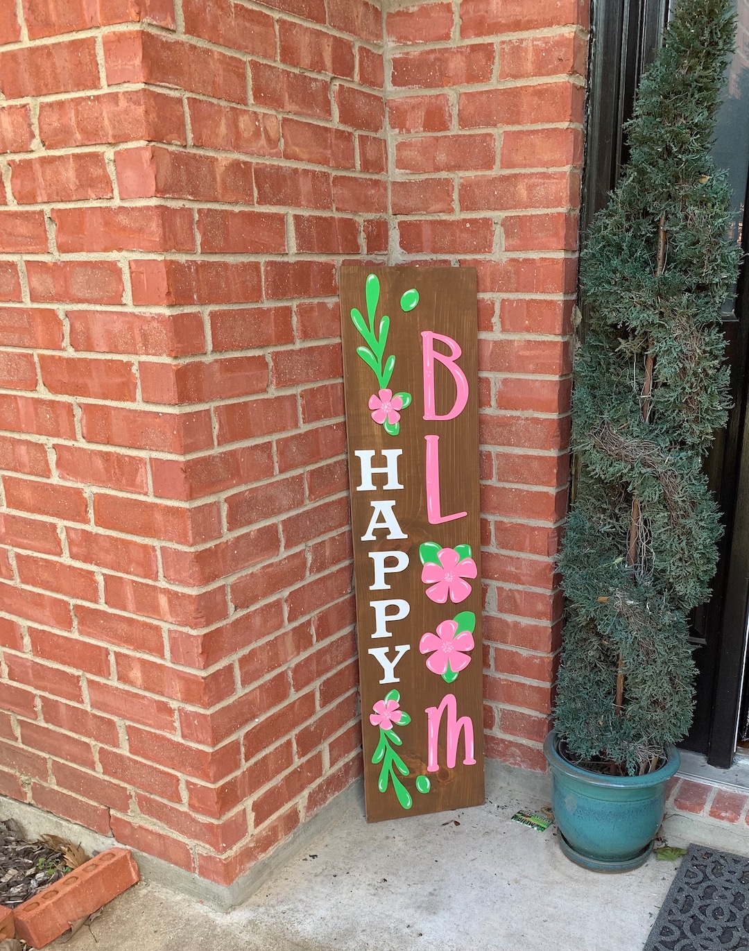 4 FT Porch Leaner DIY Kit, Home Porch Leaner Set, Happy Springtime ...