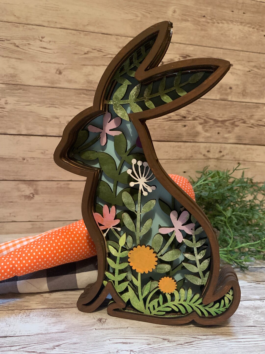 Rabbit DIY Kit, Farmhouse Decor. Wood Blank Kit. Paint Party, Layered ...