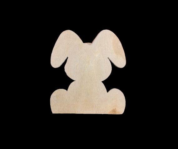 Rabbit Wood Blank Bunny Cutout Bunny Wood Blank Wood | Etsy