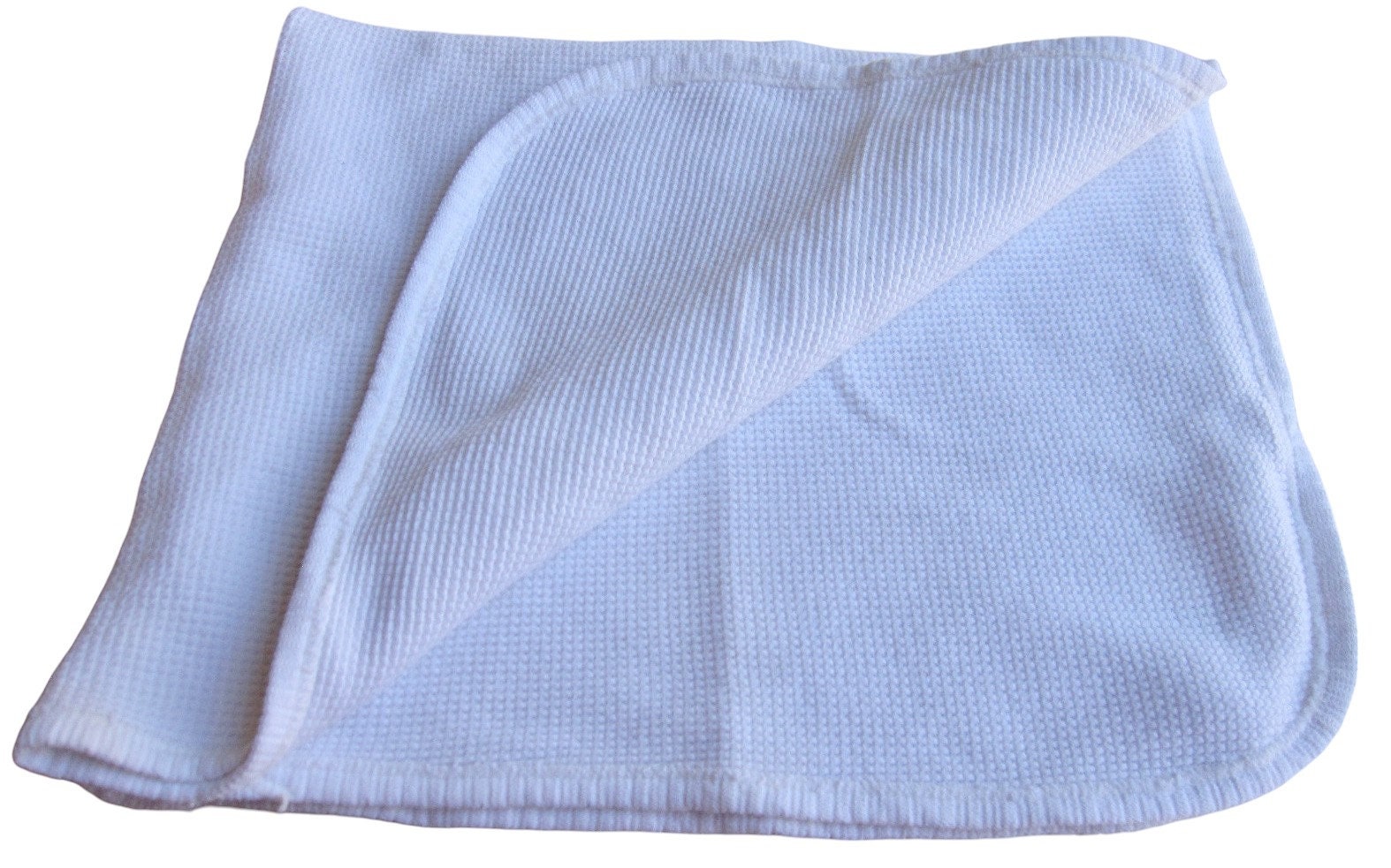 Vintage Baby Morgan White Receiving Blanket Cotton Thermal Waffle Weave Made in the USA Etsy UK