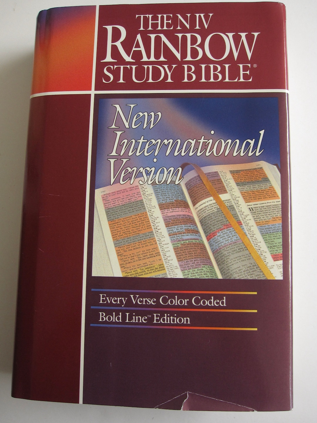 Vintage 1992 Rainbow Study Bible New International Version Color Coded ...