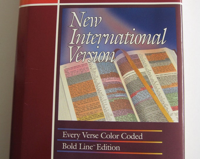Vintage 1992 Rainbow Study Bible New International Version Color Coded ...