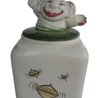 Monster Stash Jar #73, Red Monster Jar With Yellow Ochre Interior - Etsy
