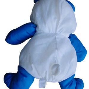 Fisher-price Puffalump Vintage 90s Blue Panda Parachute Nylon Stuffed ...