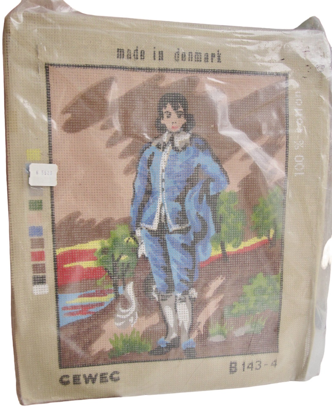 Vintage Needlepoint Kit Blue Boy Gainsborough CEWEC 9 X 12" Finished ...