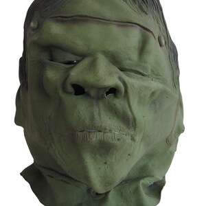 Vintage 1977 Don Post Studio FRANKENSTEIN Green Rubber Pull-over Mask ...