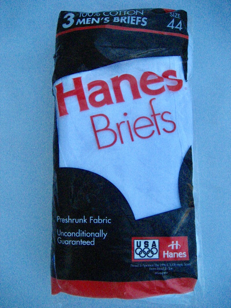 Vtg Hanes Tighty Whities 3 Pack Mens Briefs Sz 44 Nos 1995 Etsy