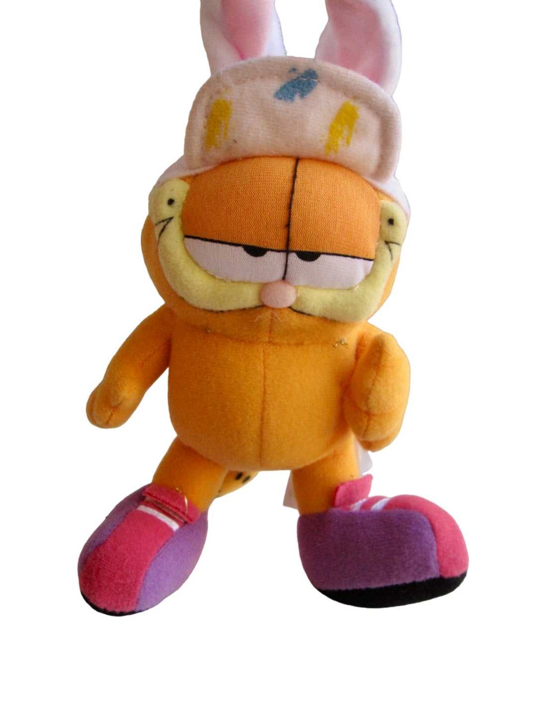 Vintage 1990s Garfield Orange Plush Cat With Bunny Rabbit Ears 7.5 ...