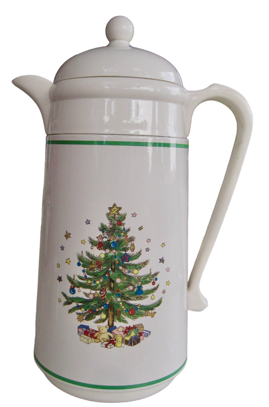 VTG Nikko Happy Holiday Christmastime Thermal Coffee Carafe Glass-lined ...