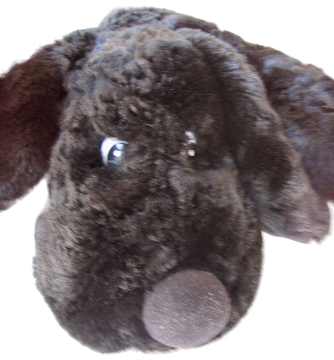Vintage 90s Chosun Plush Black Floppy Puppy Dog Lays Flat W Pink Tongue ...