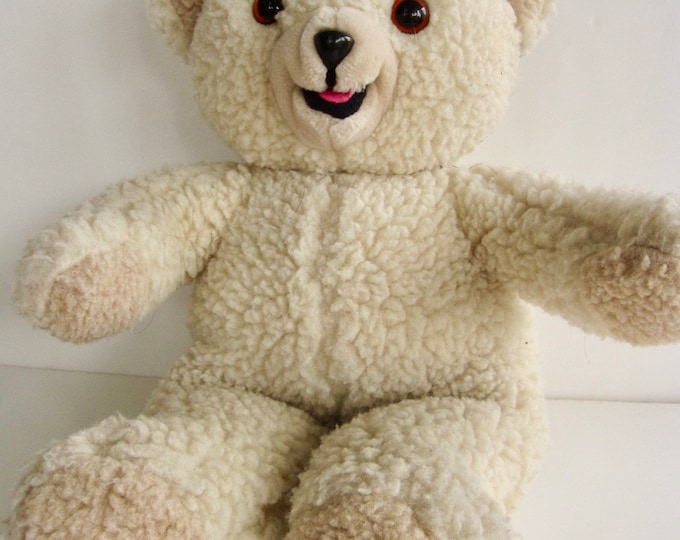 Vintage 80s Snuggle White Plush Bear Lever Brothers Fabric Softener ...