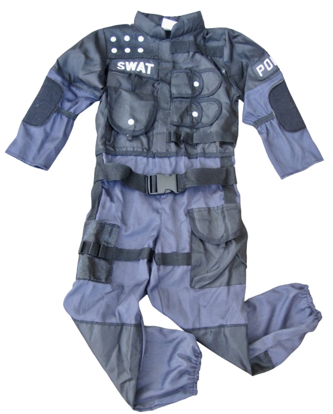SWAT Tactical Jumpsuit LE Costume Black Gray Youth Boys Girls Small by ...