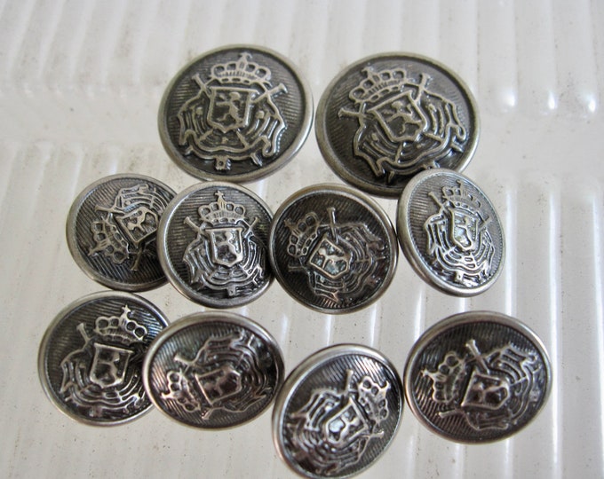 Michael Kors 8 Replacement Buttons Gunmetal Gray Pewter for Blazer ...