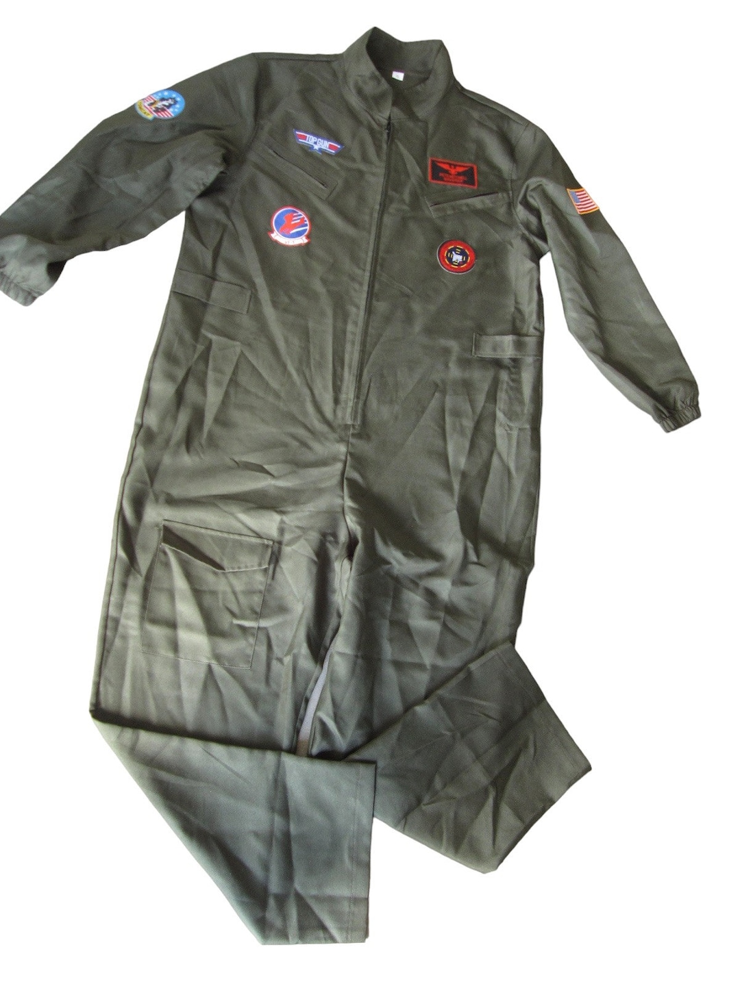 Top Gun Maverick Adult Flight Suit Costume XL Mens Size 44-46 Cosplay ...