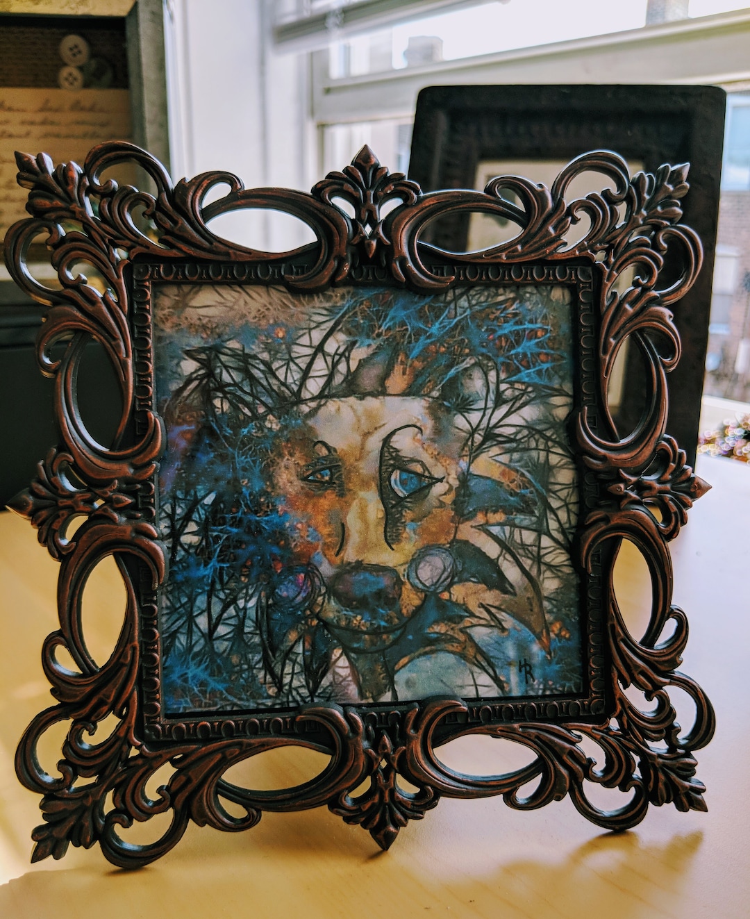 Art Print of the Cowardly Lion From the Wizard of Oz in Frame - Etsy