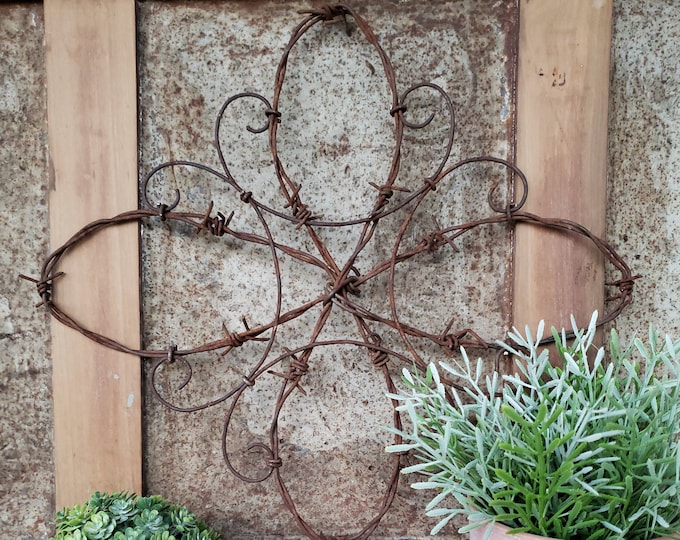 Barbed Wire Wall Decor; Rustic Decor; Front Door; Wall Hanging ...
