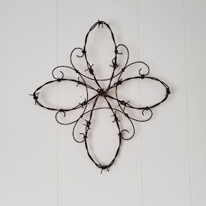 Barbed Wire Wall Decor; Rustic Decor; Front Door; Wall Hanging ...