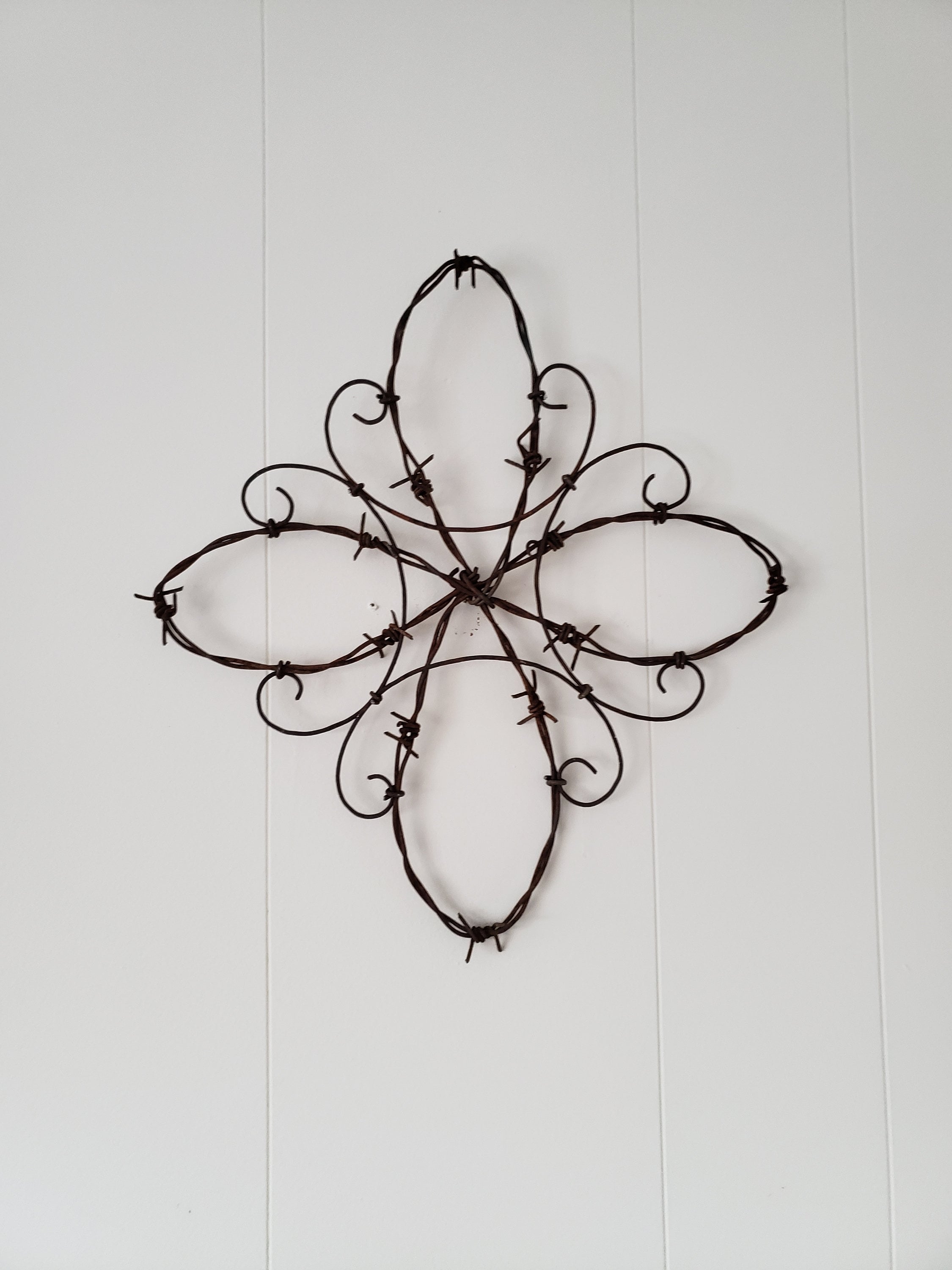 Barbed Wire Wall Decor; Rustic Decor; Front Door; Wall Hanging ...
