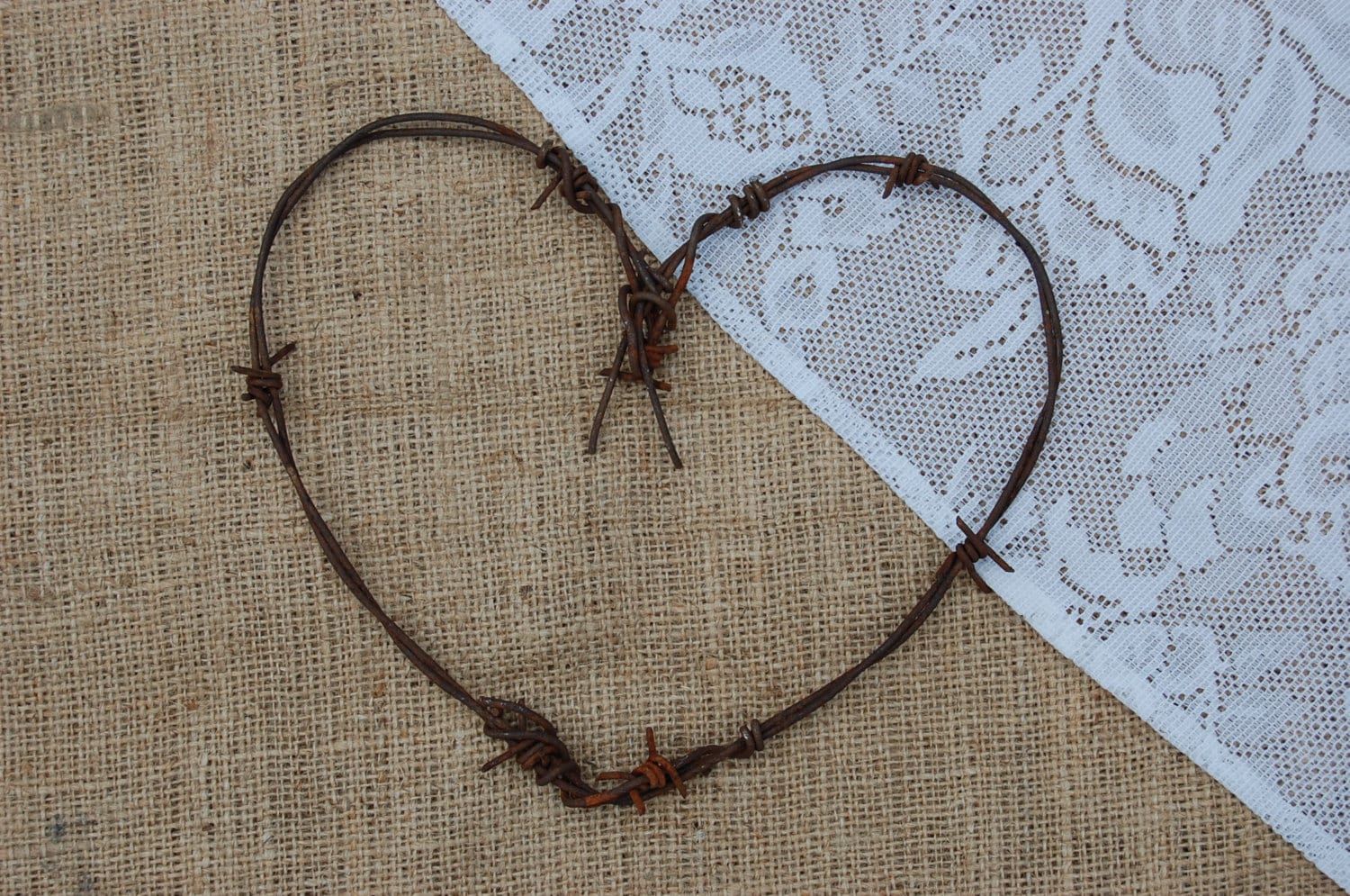 Barbed Wire Heart Wedding Heart Rustic Home Decor Heart | Etsy