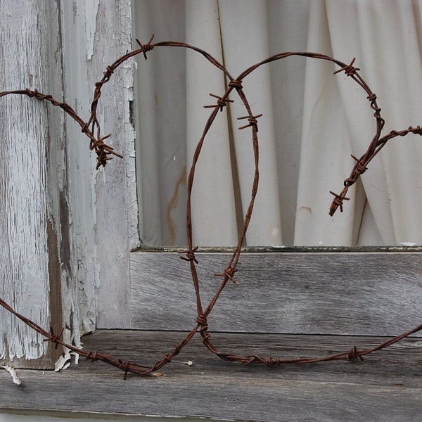 Barbed Wire Heart - Etsy