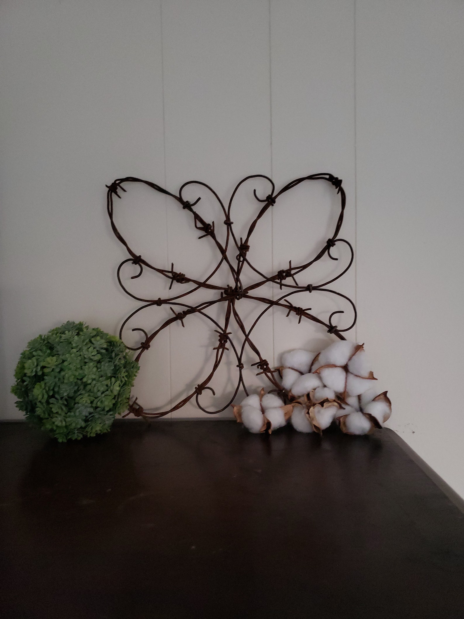 Barbed Wire Wall Decor; Rustic Decor; Front Door; Wall Hanging ...
