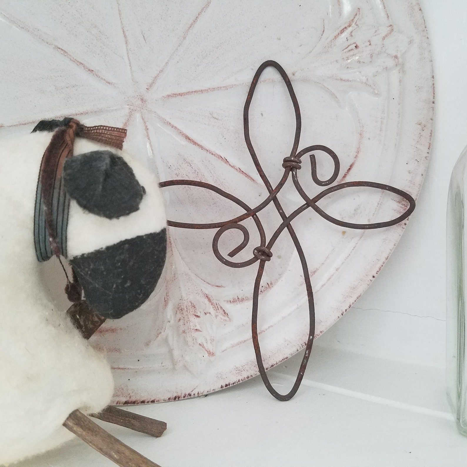 Rustic Cross Barbed Wire Cross Rustic Wall Decor | Etsy