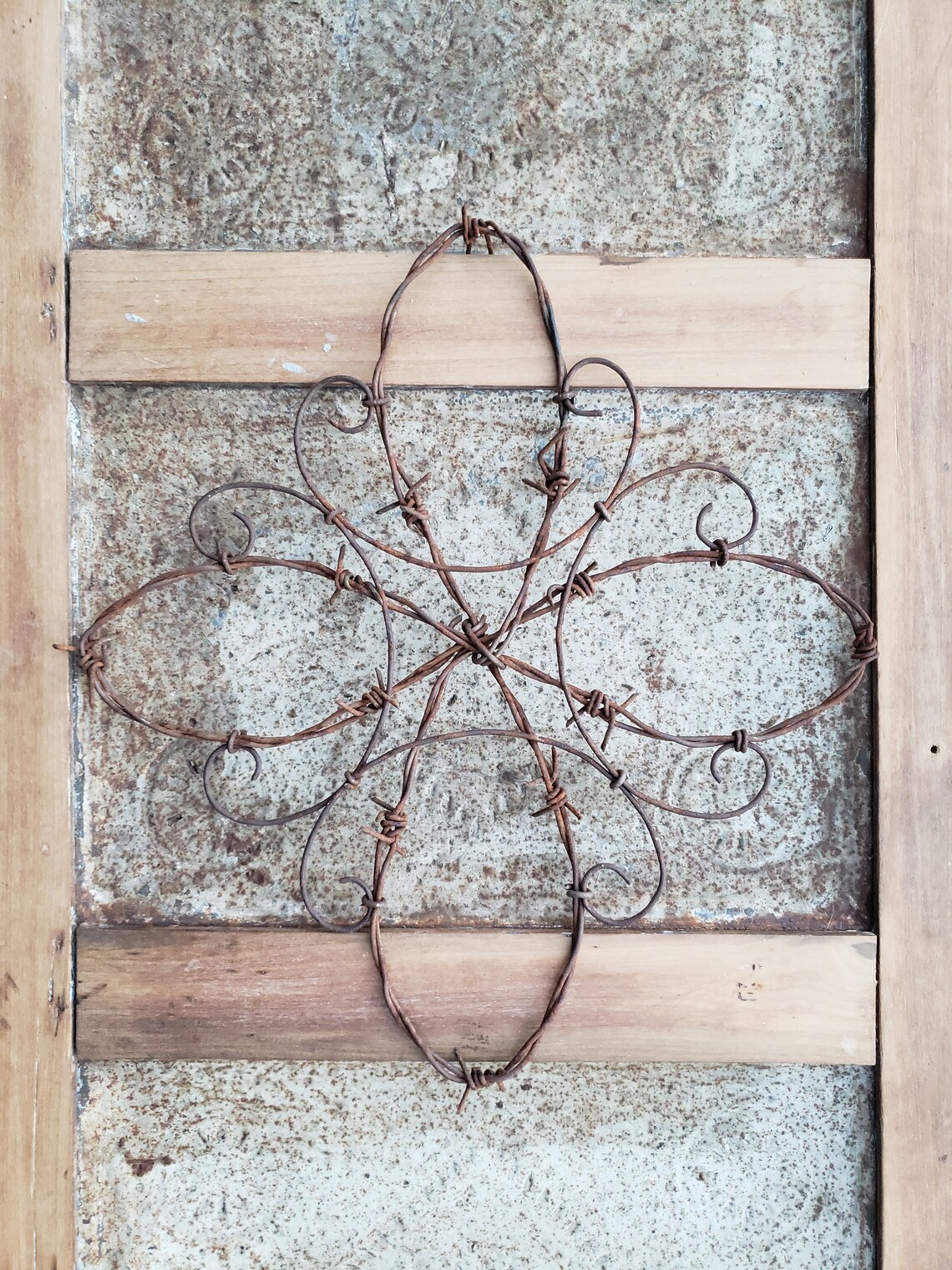 Barbed Wire Wall Decor Rustic Decor Front Door Wall | Etsy