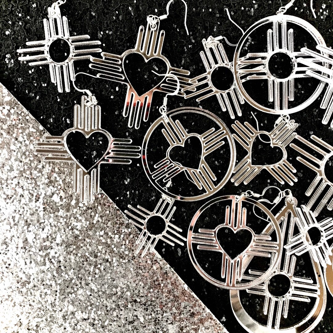 Zia Silver Mirror Collection - Etsy