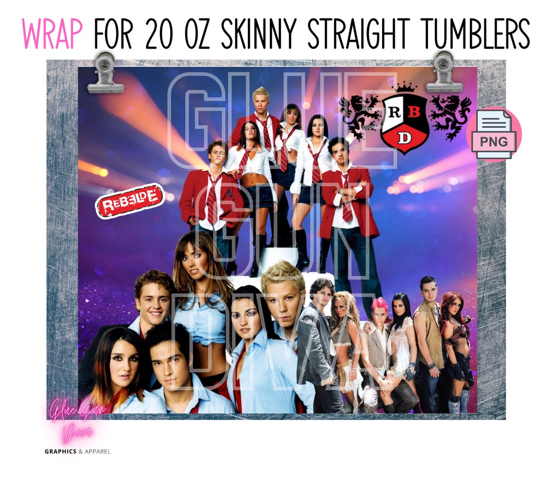 RBD REBELDE Grupo Pop Mexican Telenovela Band Tumbler WRAP for - Etsy