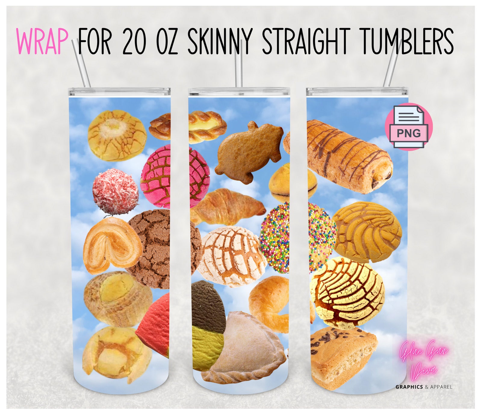 MEXICAN BREAD Pan Dulce Conchas Sweet Bread WRAP for Skinny 20 | Etsy