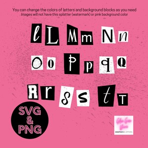 Alfabeto inspirado en BURN BOOK letras formas y signos de | Etsy España